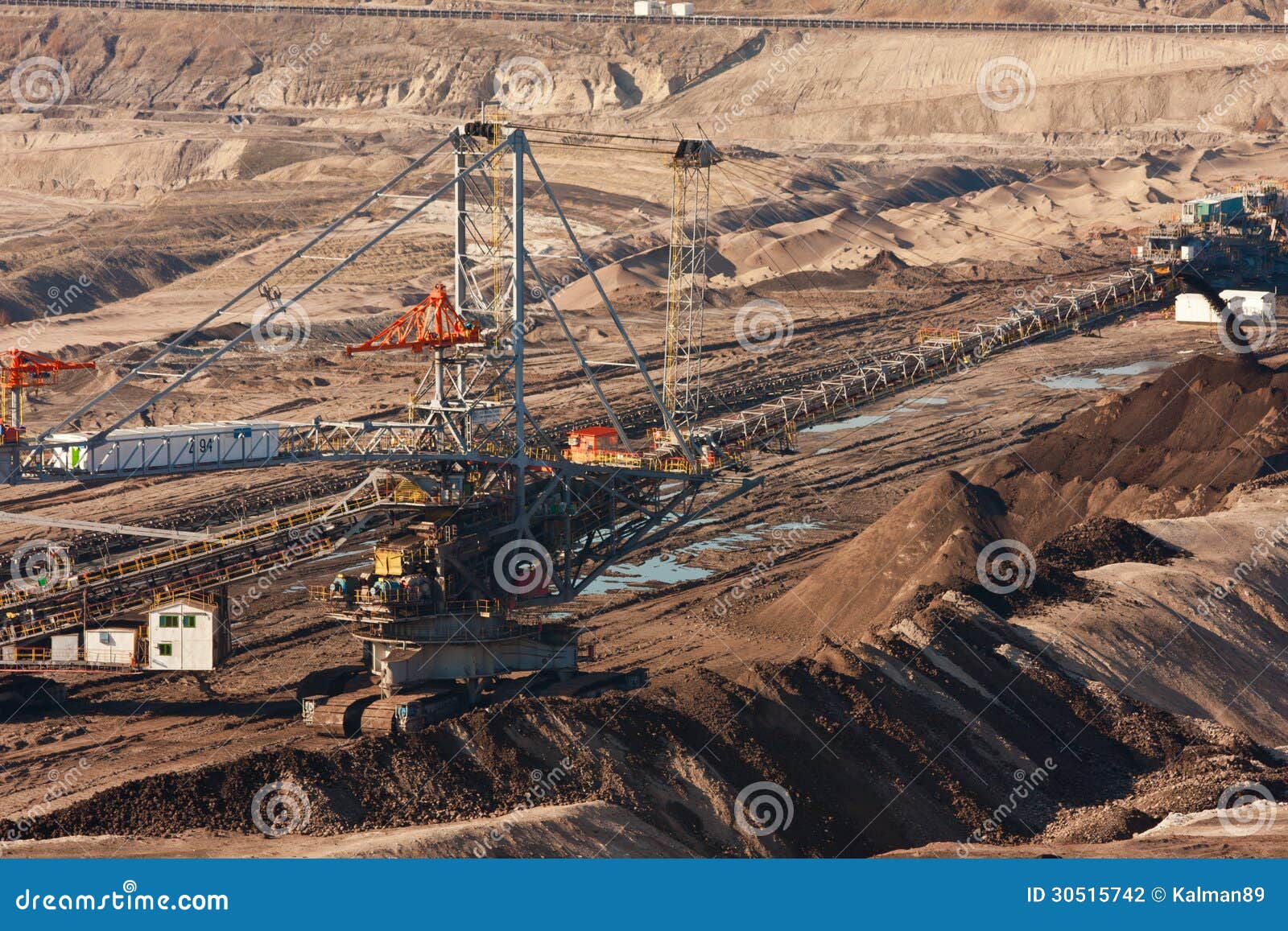Coal Mine Excavator Machine Stock Photo - Image of blue, mining: 30515742
