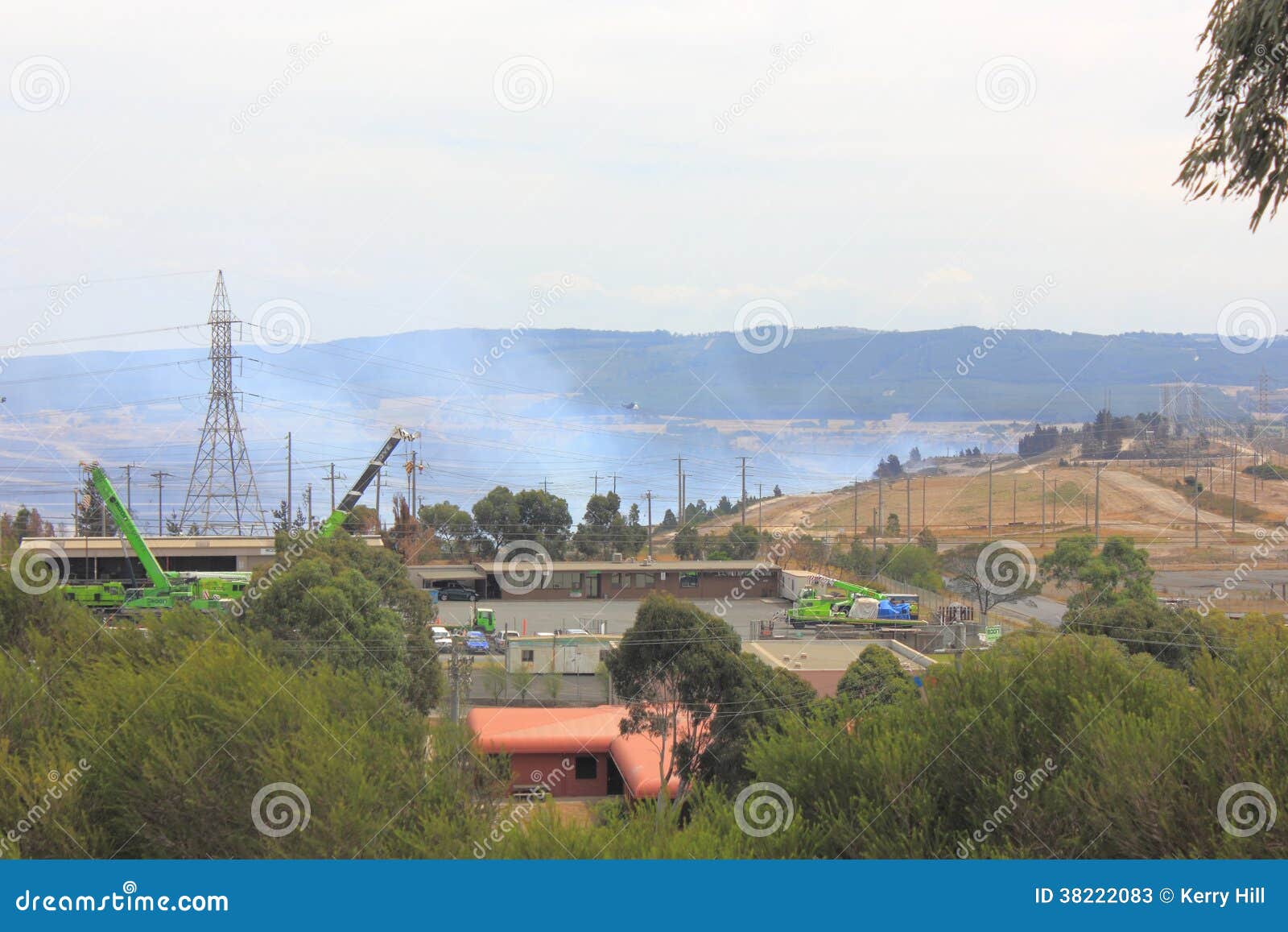 Coal mine fire editorial stock photo. Image of victoria - 38222083