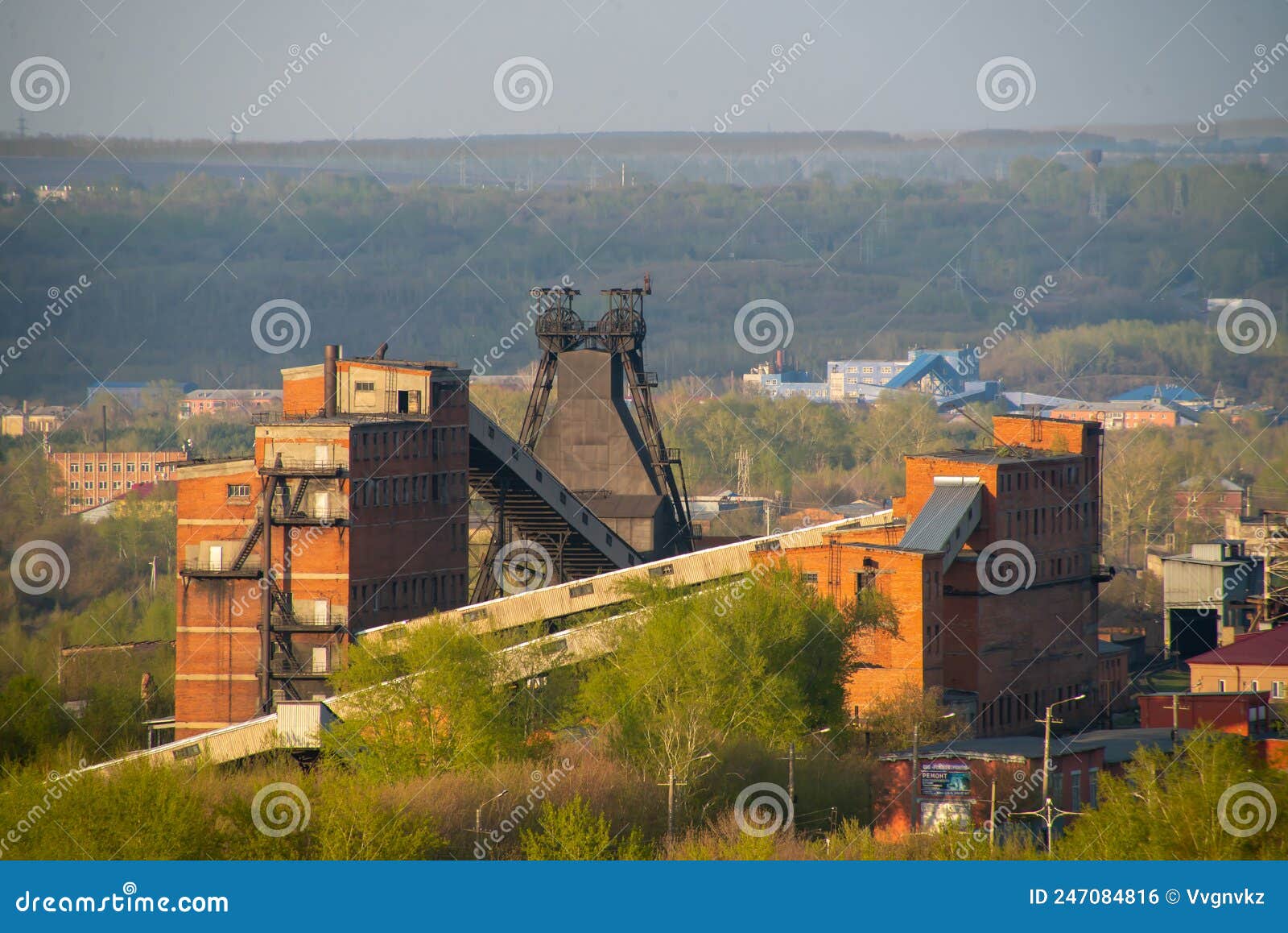 A Coal Mine among Green Trees Stock Photo - Image of coal, heritage ...
