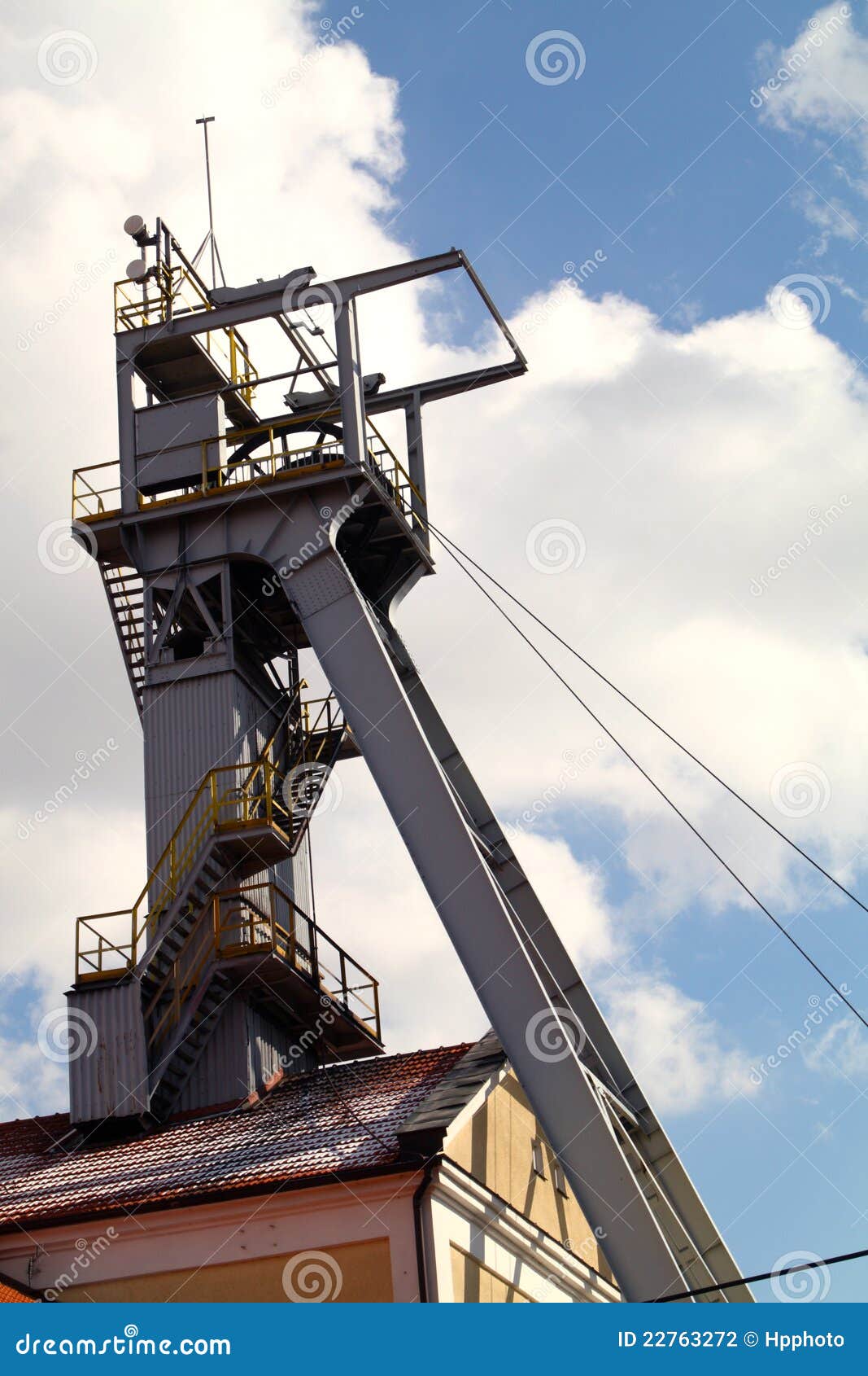 Coal mine headgear tower stock photo. Image of headgear - 22763272