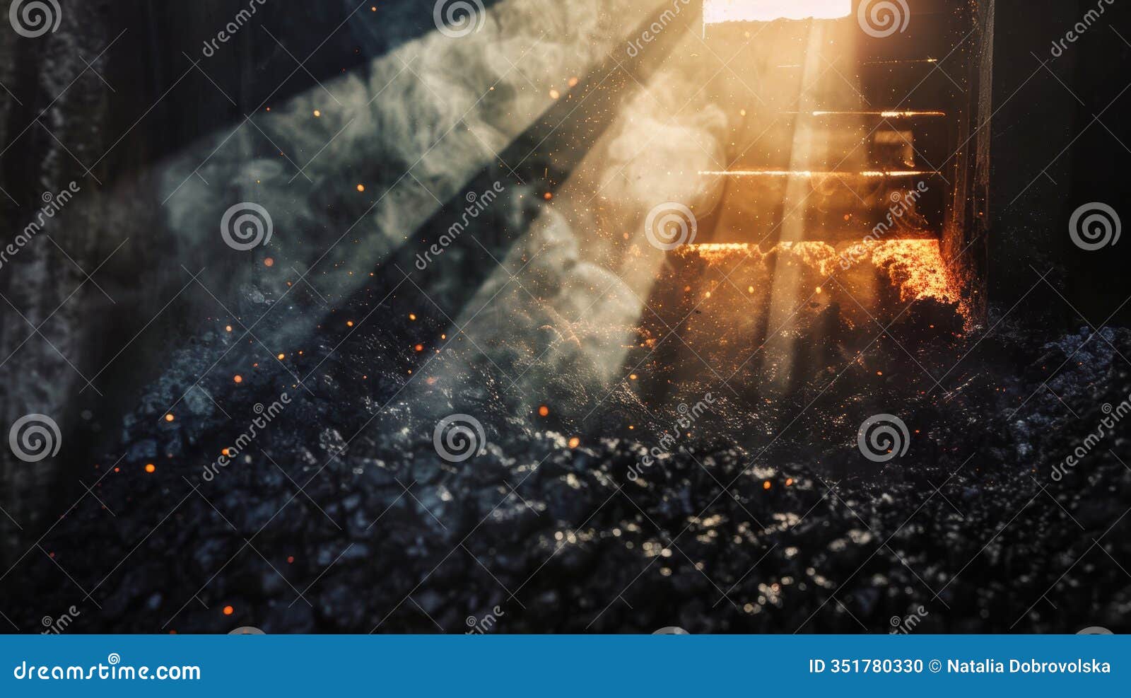 Coal Mine with Heavy Equipment and Workers Digging for Coal in an ...