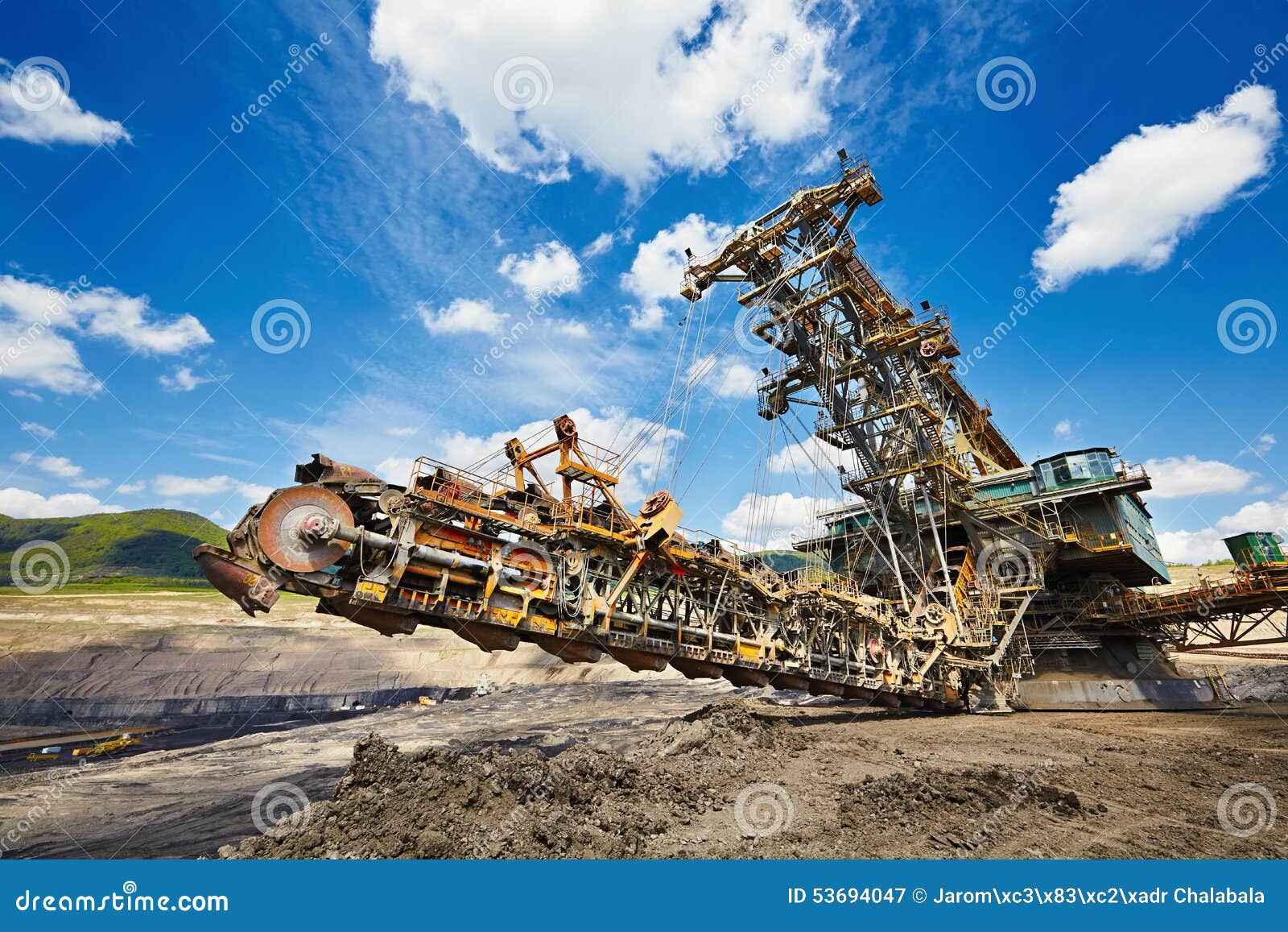 Coal mine stock image. Image of opencast, machinery, excavator - 53694047