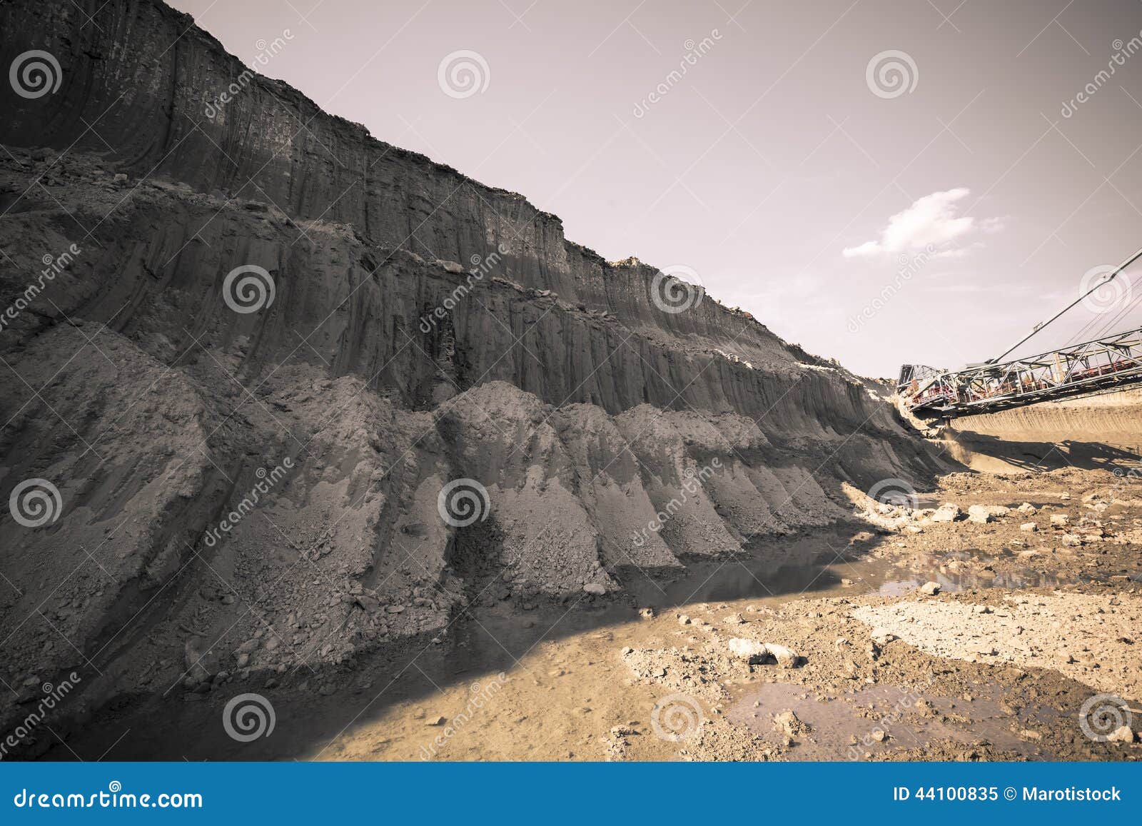 Coal mine land layer stock image. Image of heap, road - 44100835
