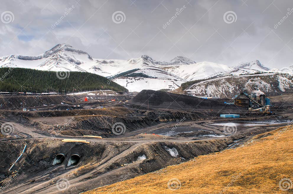 Coal Mine stock image. Image of carbon, horizontal, alberta - 31578797