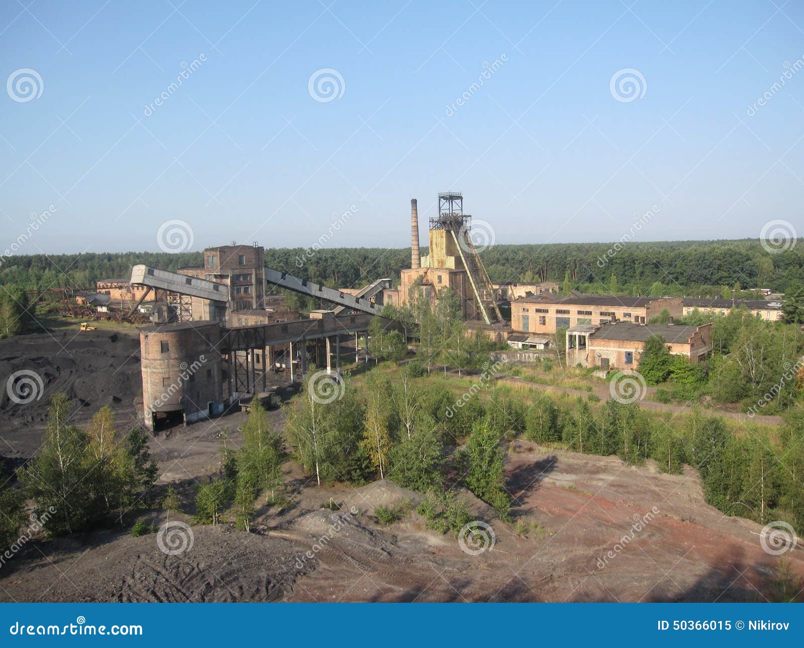 Coal mine in Ukraine stock image. Image of machine, factory - 50366015