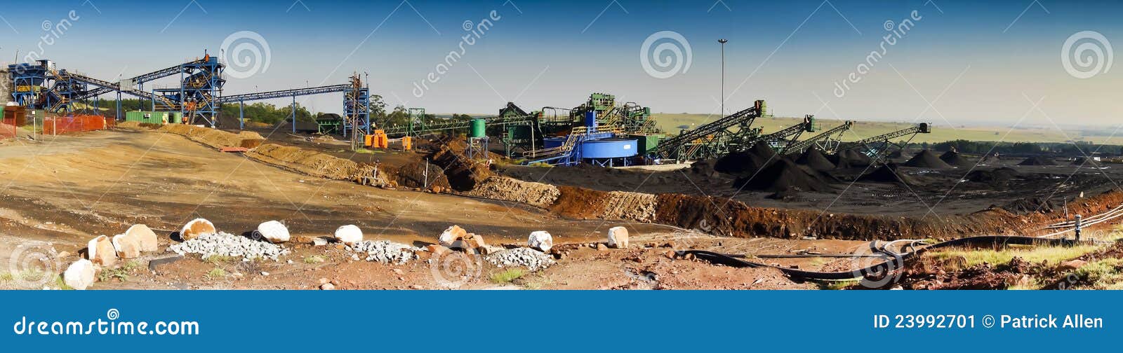 Coal Mine - Wide Angle View Stock Image - Image of colliery, energy ...
