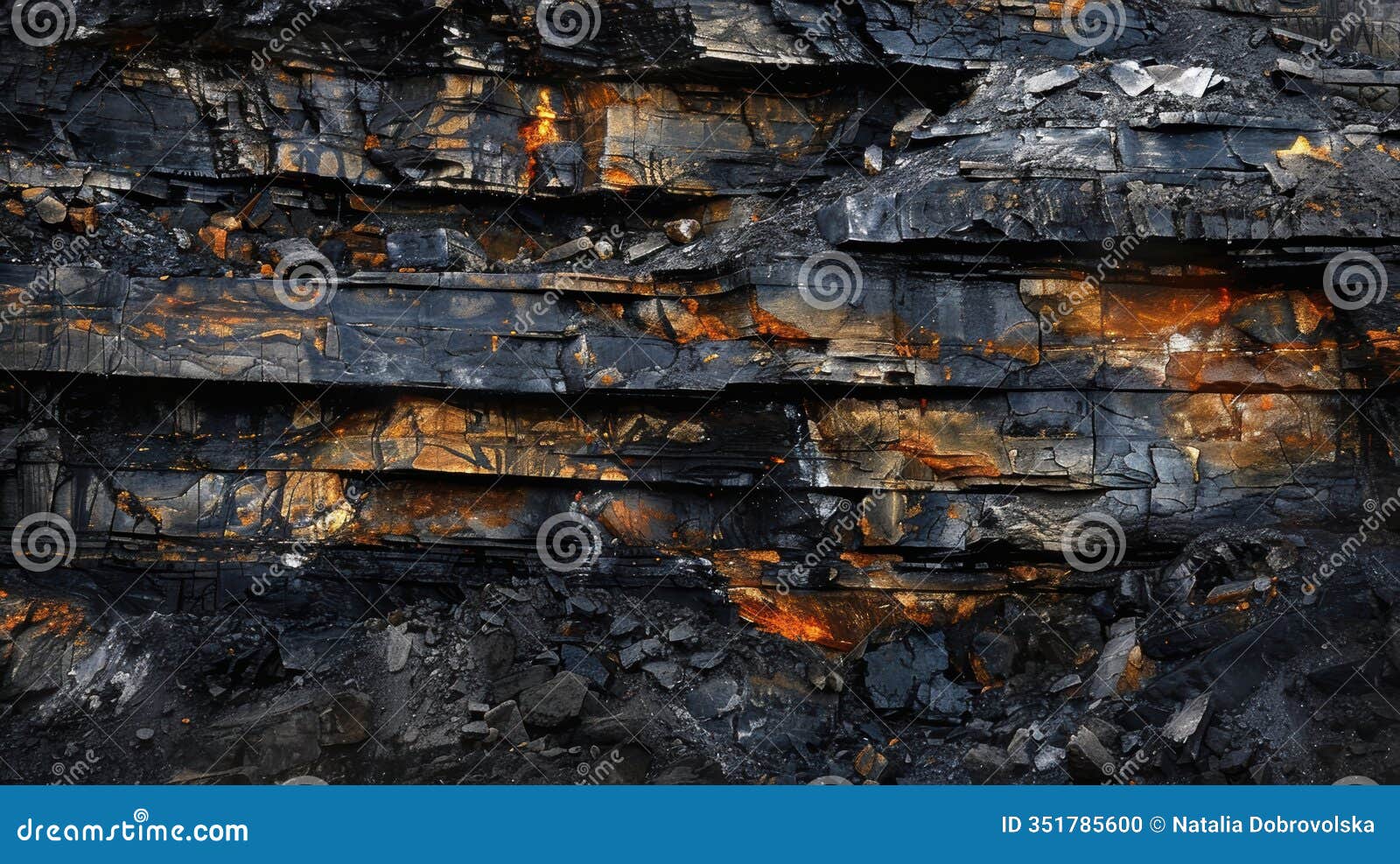 Coal Mine with Workers Using Mining Tools, Machinery, and Equipment To ...