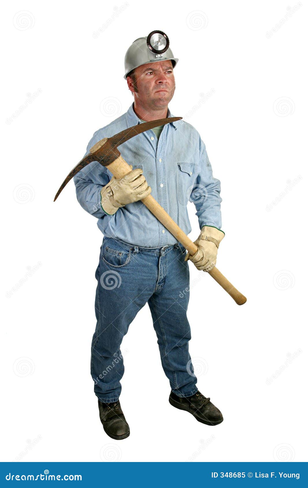 Coal Miner with Pickaxe 1 stock image. Image of labor, construction ...