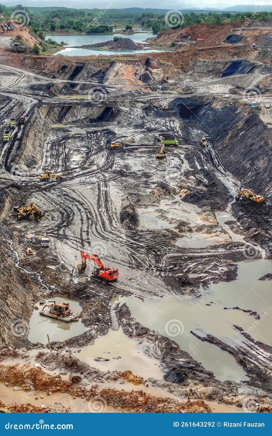 Coal Mines in Indonesia are Stiil Operating Today Stock Photo - Image ...