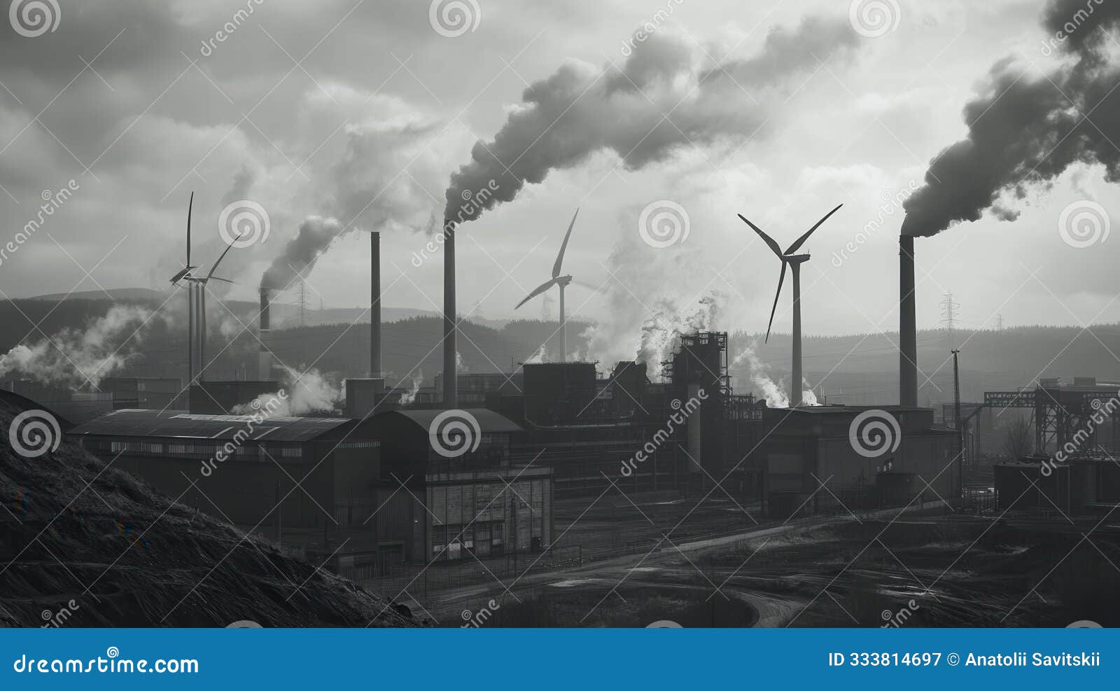 Coal Mines Stand Closed As Wind Turbines Spin Amidst Old Factories ... Coal Mines Stand Closed As Wind Turbines Spin Amidst Old Factories ...