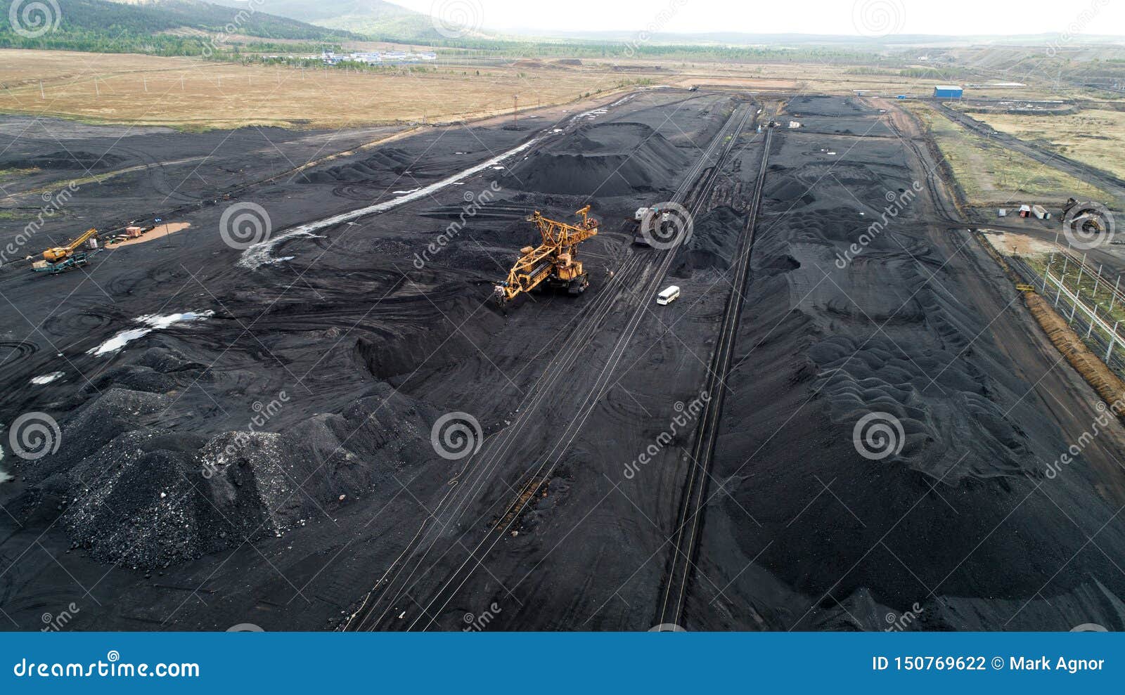Coal Mining from Above Industry Stock Photo - Image of large ...