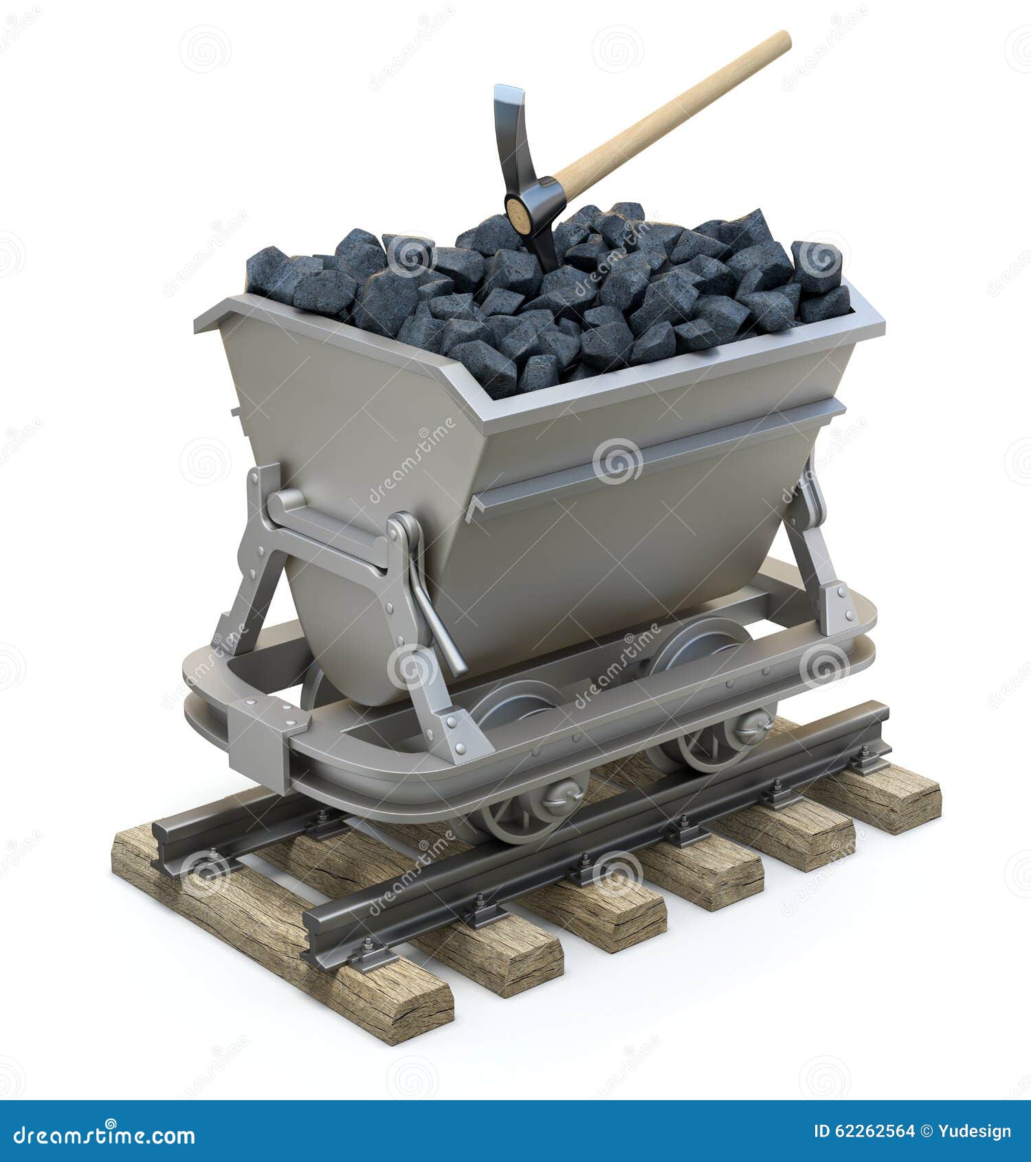 Coal in the mining cart stock illustration. Illustration of freight ...