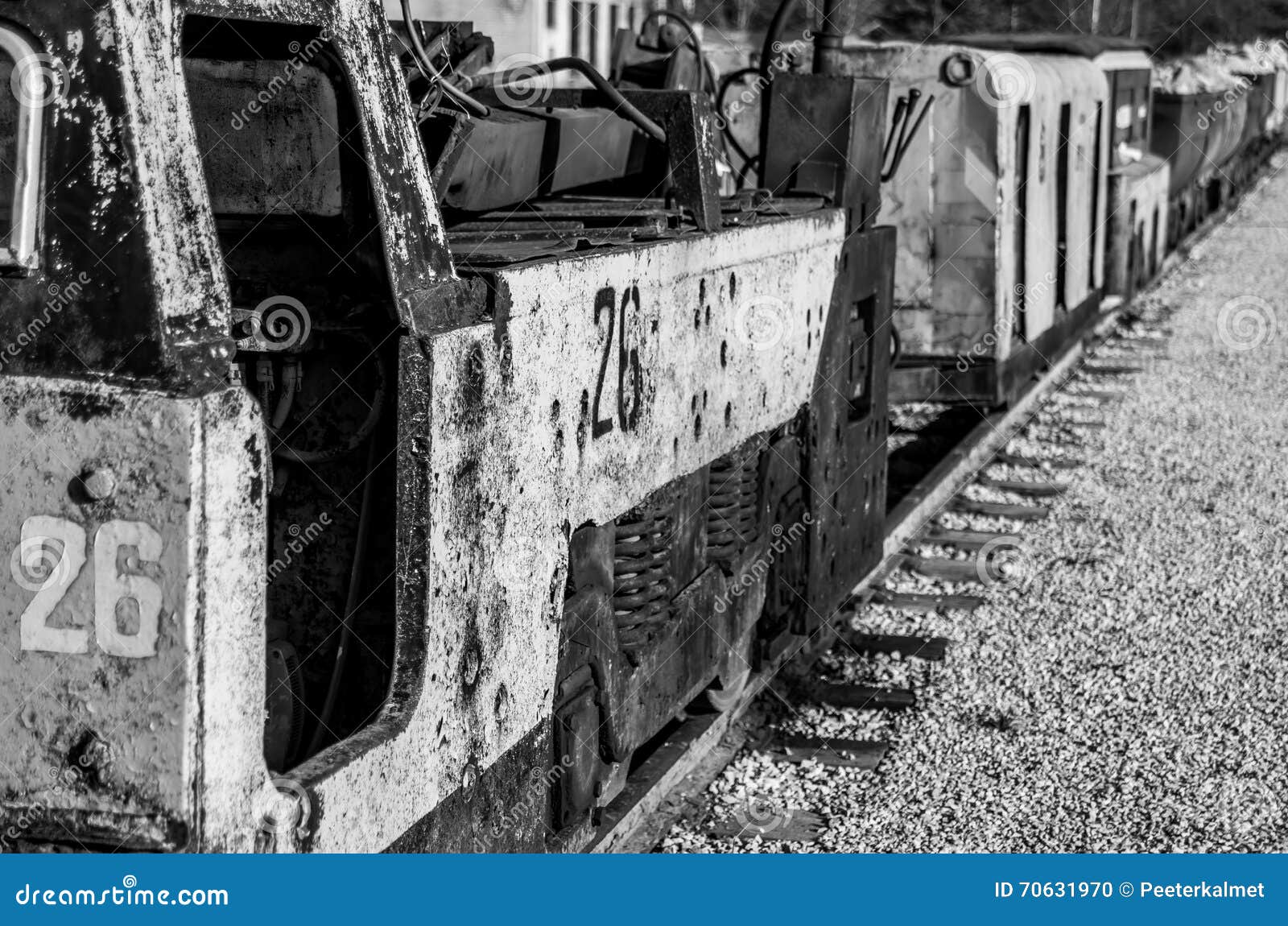 Coal Mining Carts Train Railway Stock Photo - Image of cargo, railroad ...