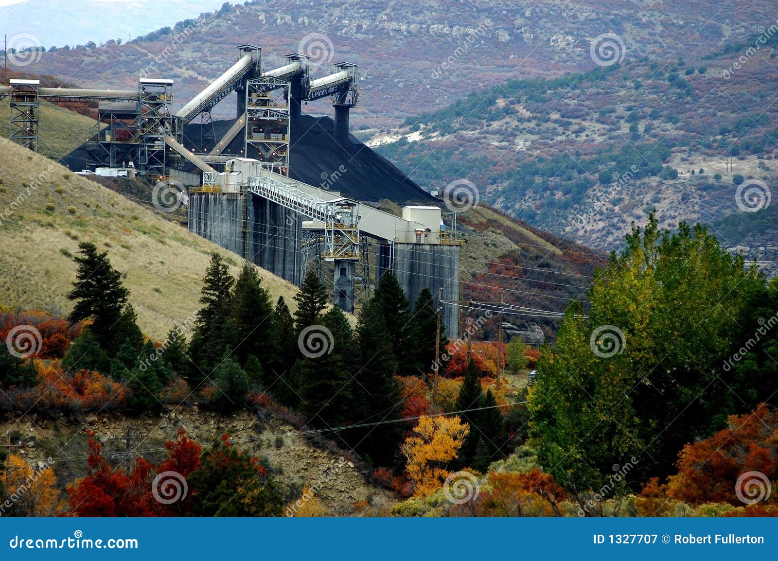 Coal mining country stock image. Image of electricity - 1327707