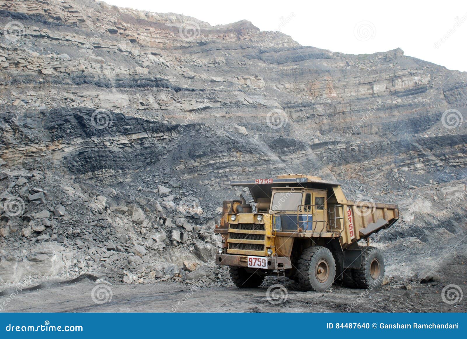 Coal mining Dumper stock photo. Image of terrain, coal - 84487640