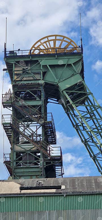 Coal Mining Elevator with the Typical Steel Tower that Has Been ...