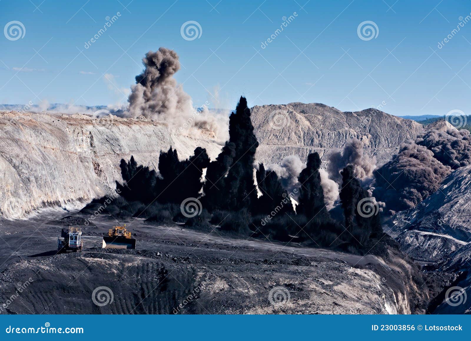 Coal Mining Explosion stock photo. Image of mining, earthworks - 23003856