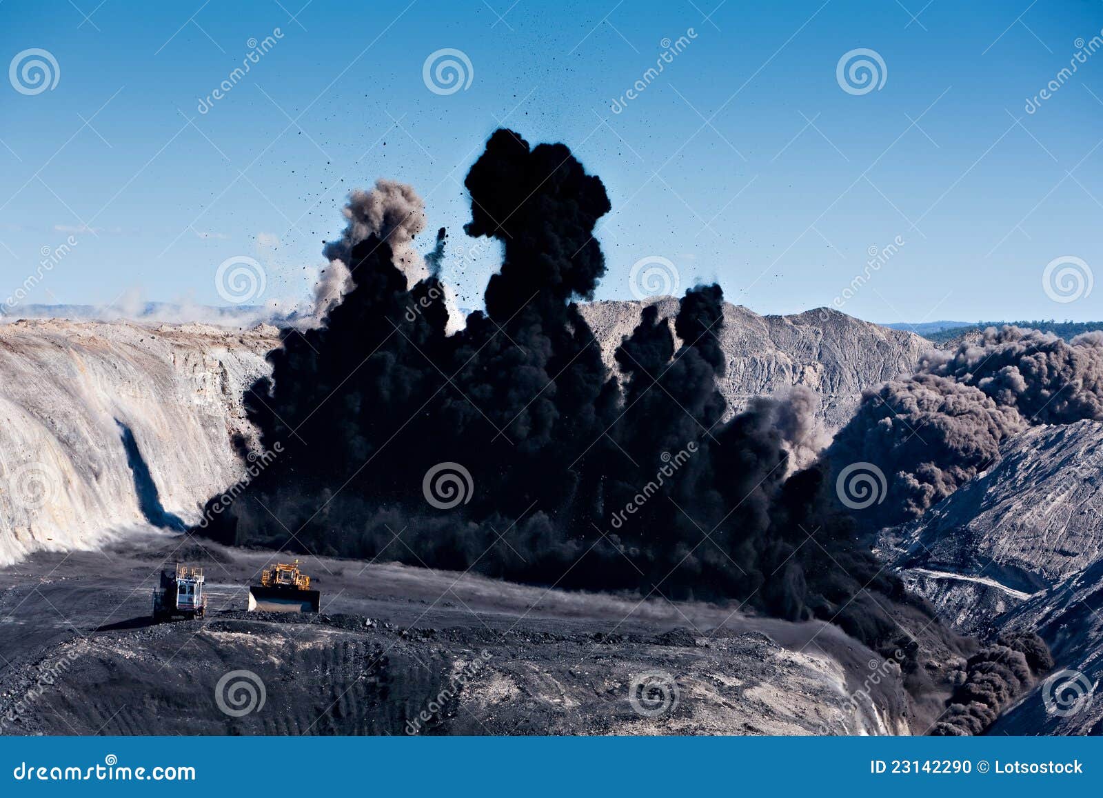 Explosion On The Mining Site Due To Detonator Blast In The Arabian ...