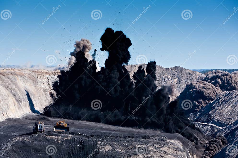 Coal Mining Explosion II stock photo. Image of truck - 23142290