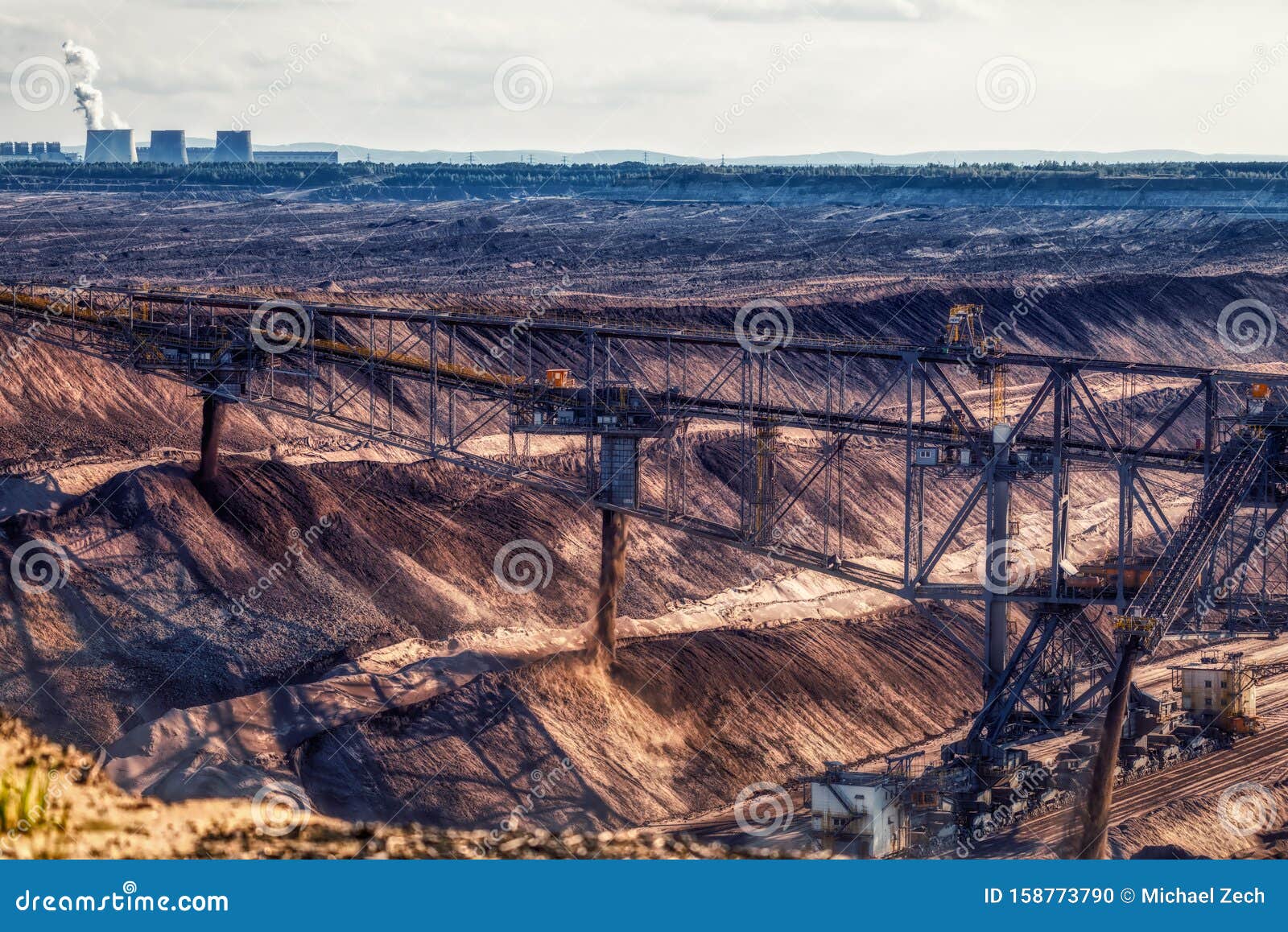 Coal Mining With Heavy Excavator In Germany, Boxberg Power Station In ...