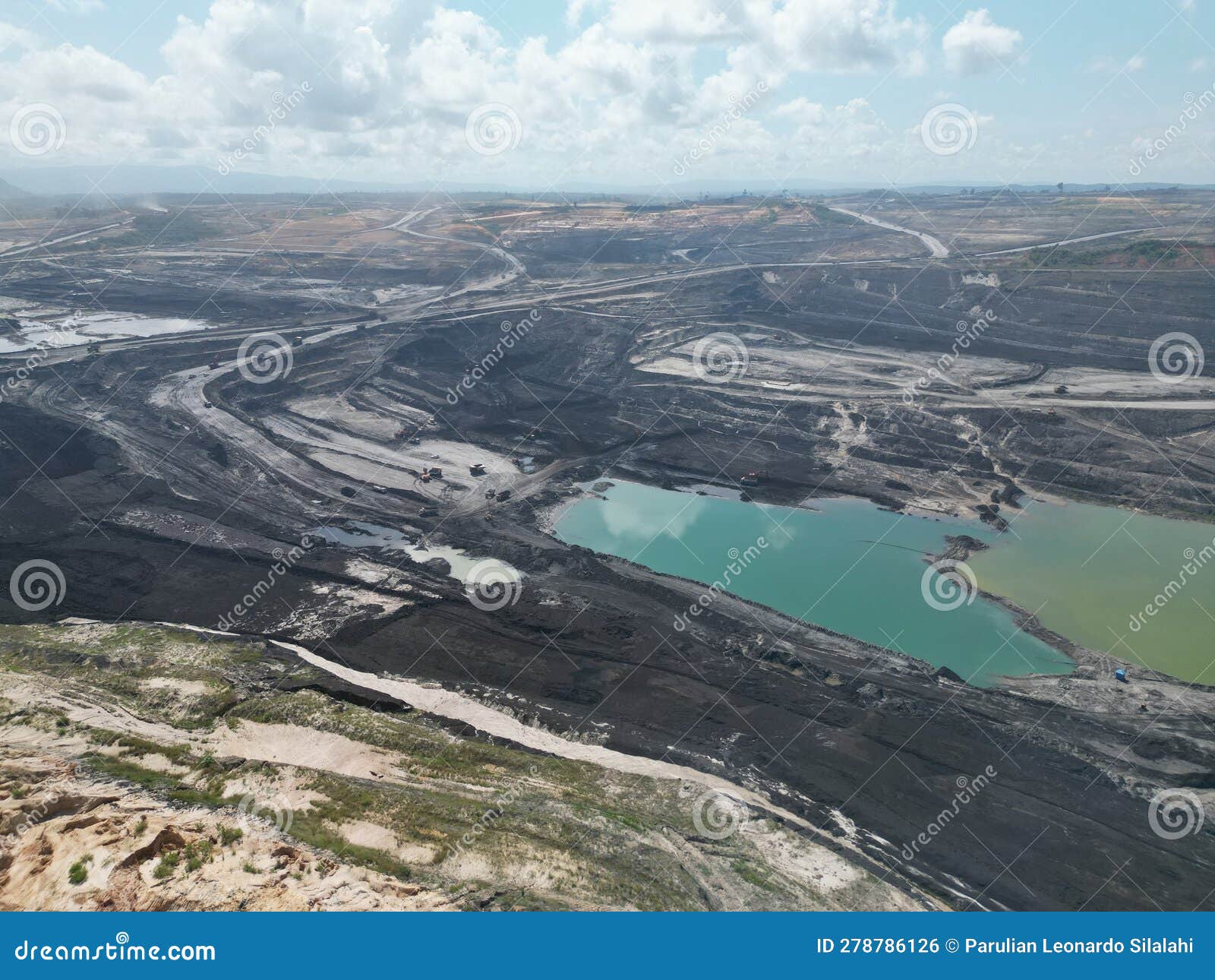Coal Mining Industry in East Kalimantan Stock Photo - Image of east ...