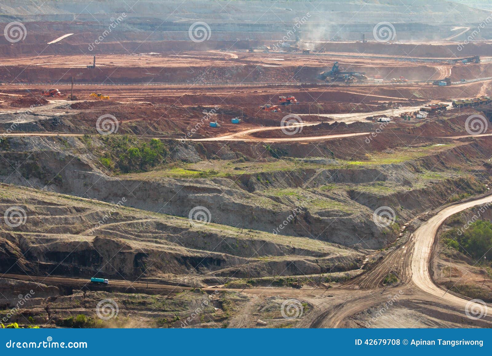Coal mining in open pit stock photo. Image of cast, surface - 42679708