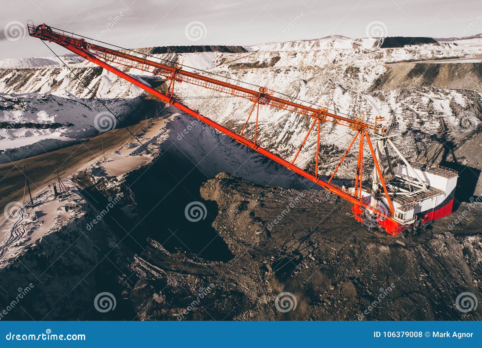 Coal mining open pit stock photo. Image of industry - 106379008