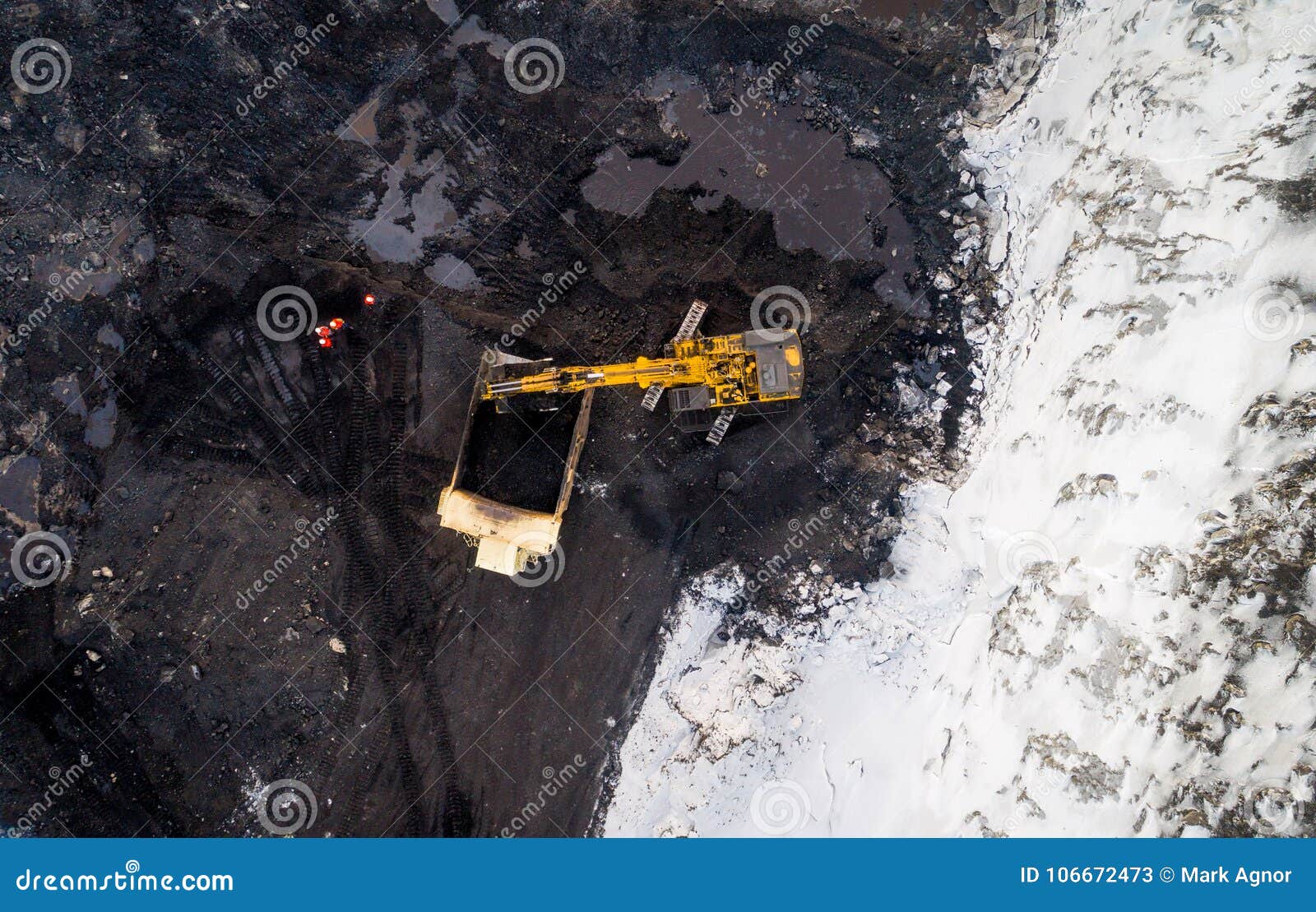 Coal mining open pit stock image. Image of load, heavy - 106672473