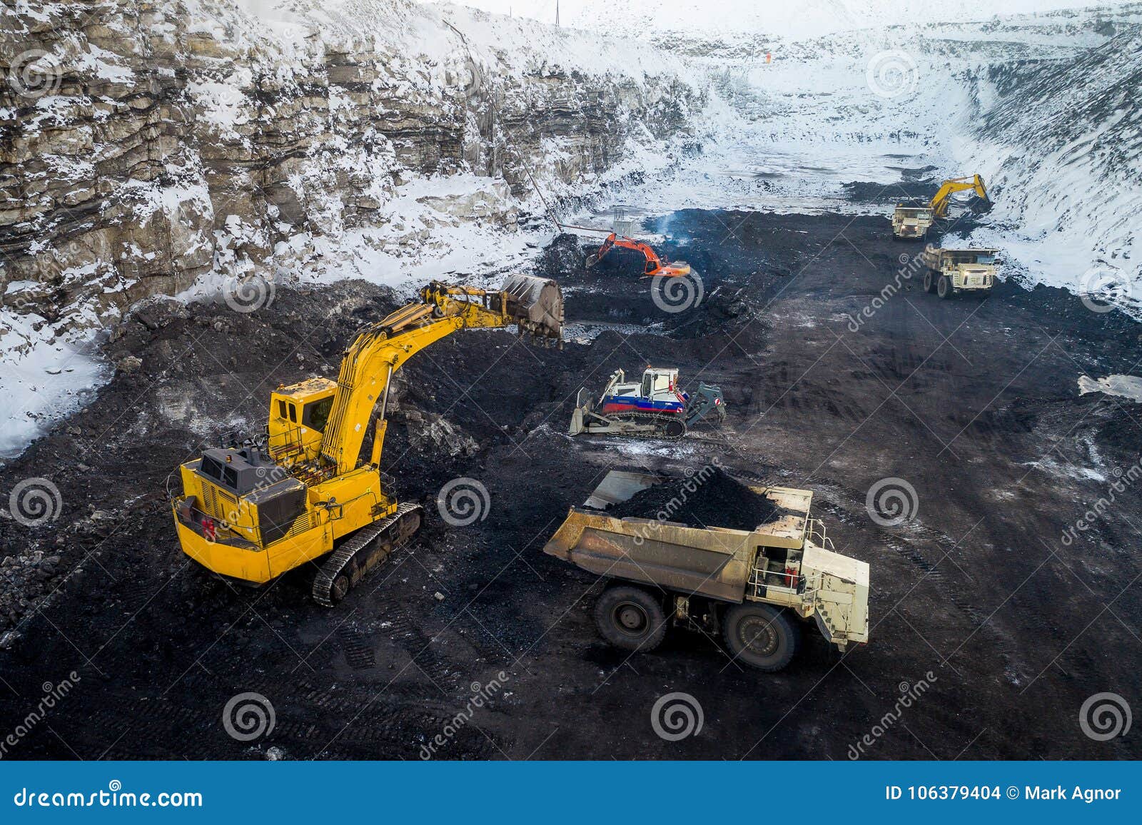 Coal mining open pit stock photo. Image of natural, industrial - 106379404