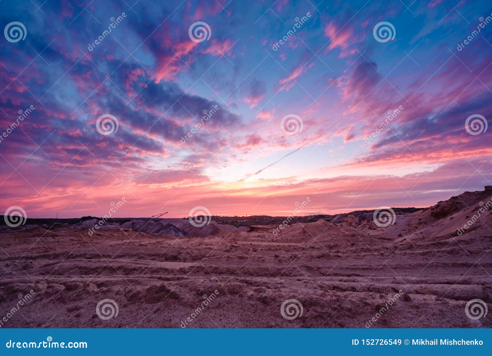 Coal Mining at an Open Pit at Sunset Stock Image - Image of clouds ...
