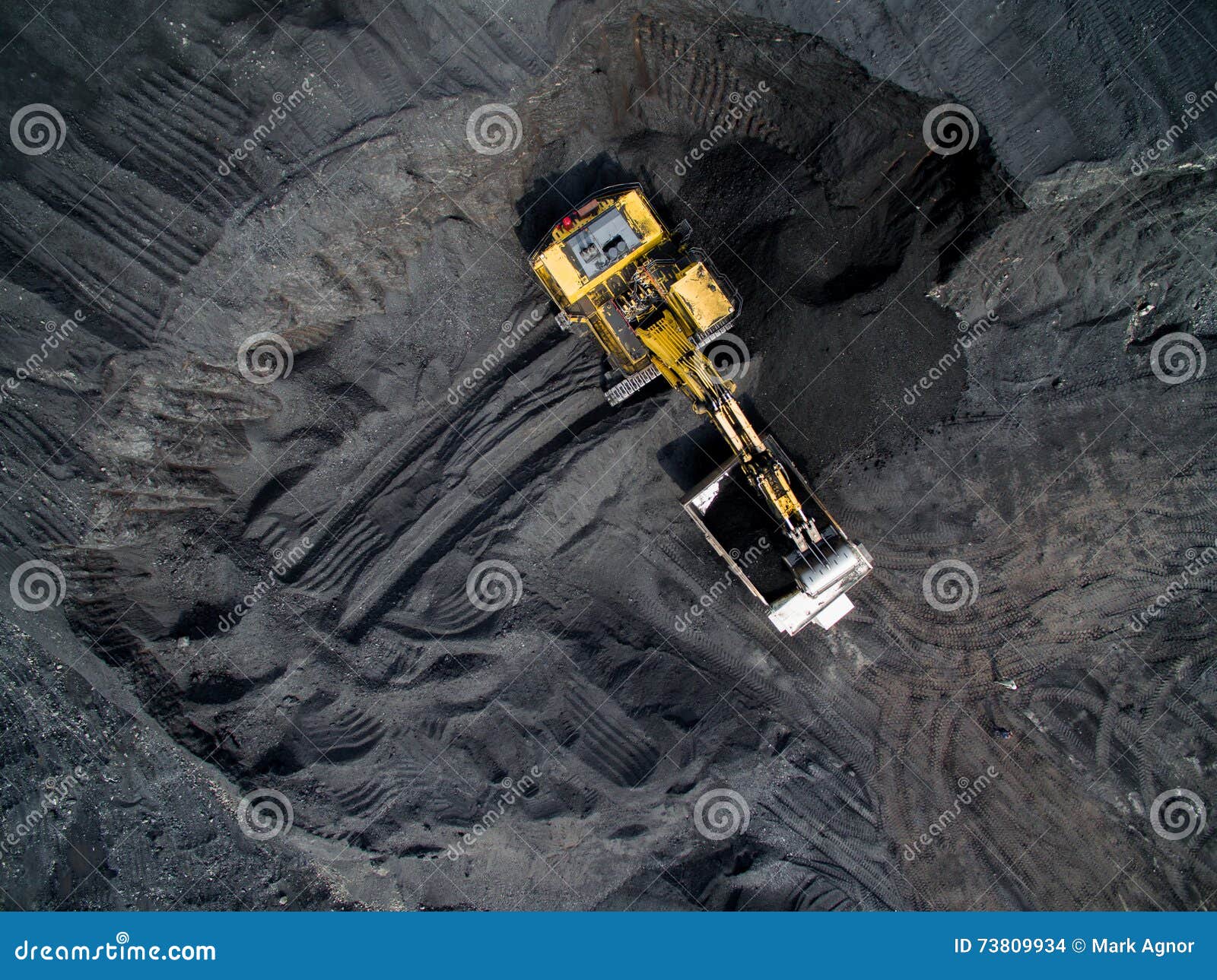 Coal mining on open pit stock photo. Image of coal, geology - 73809934