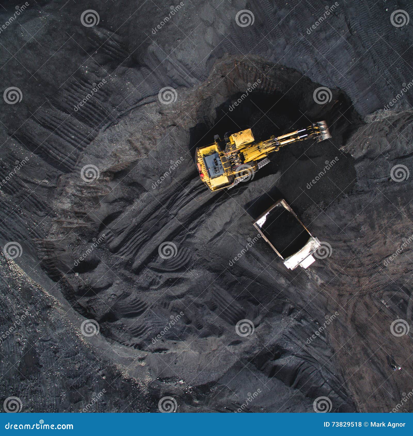 Coal mining on open pit stock photo. Image of excavation - 73829518