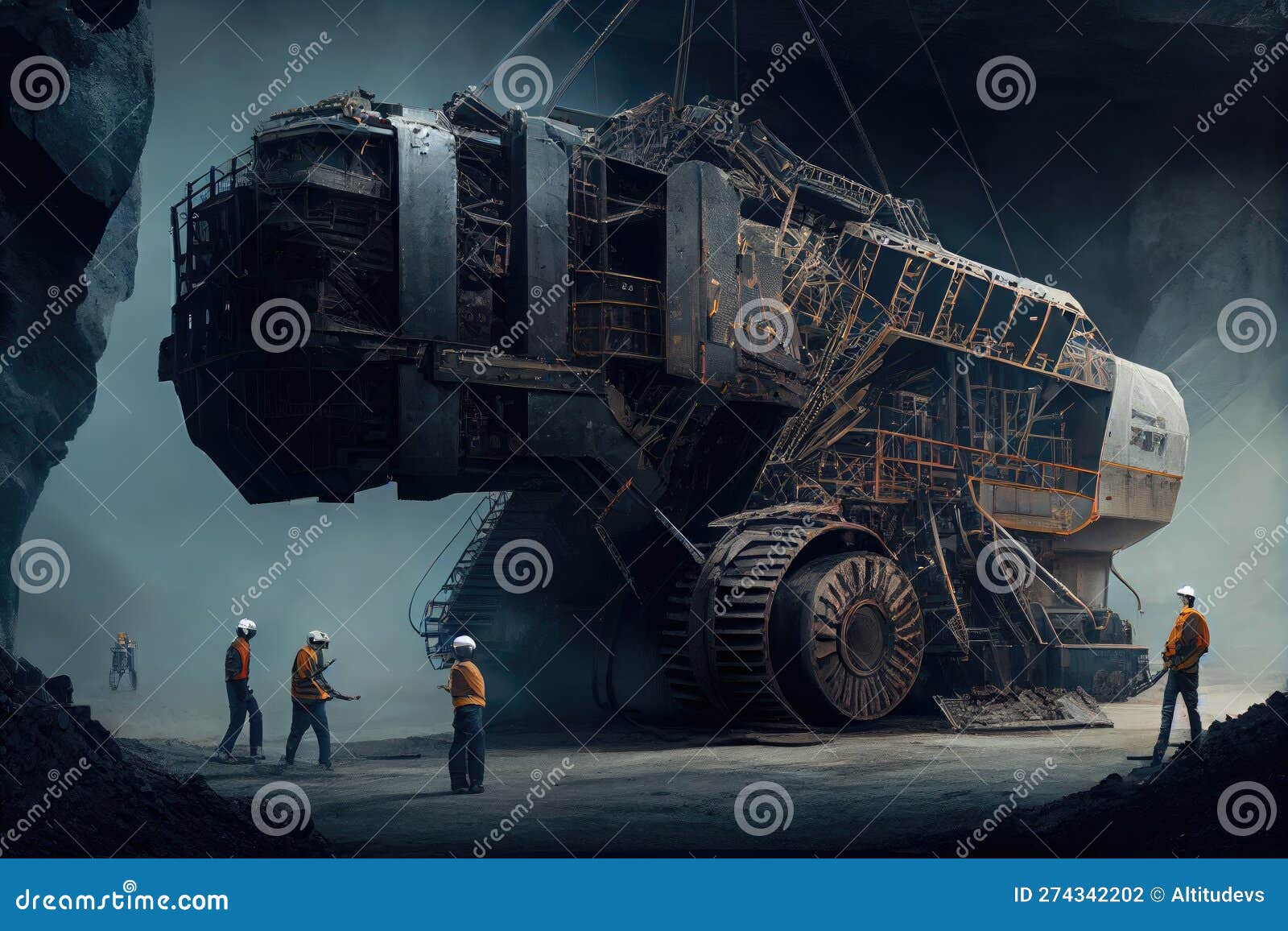 Coal Mining Operations with Combination of People, Machines, and ...