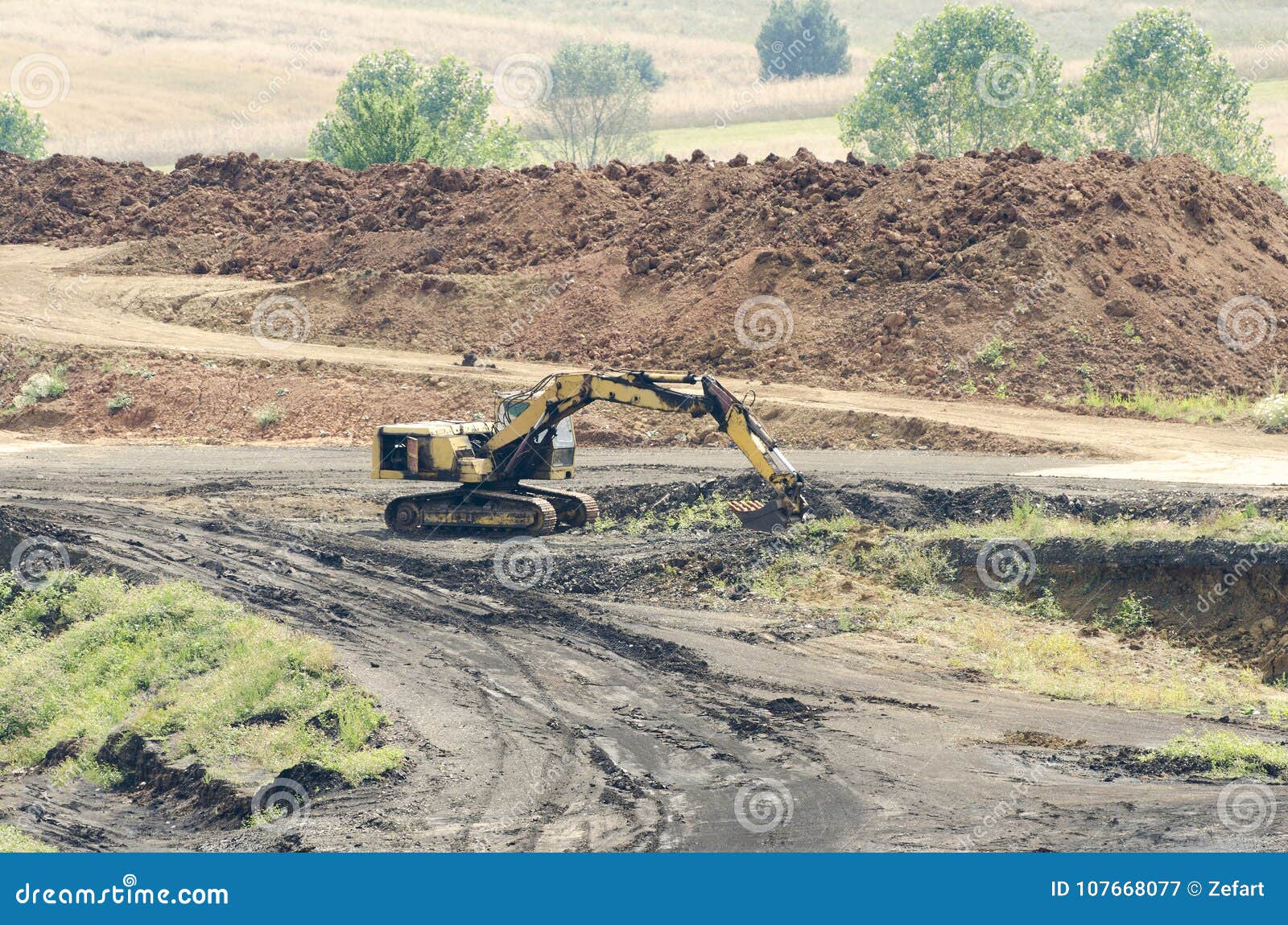 Coal Mining Operations, Construction Site Stock Image - Image of mining ...