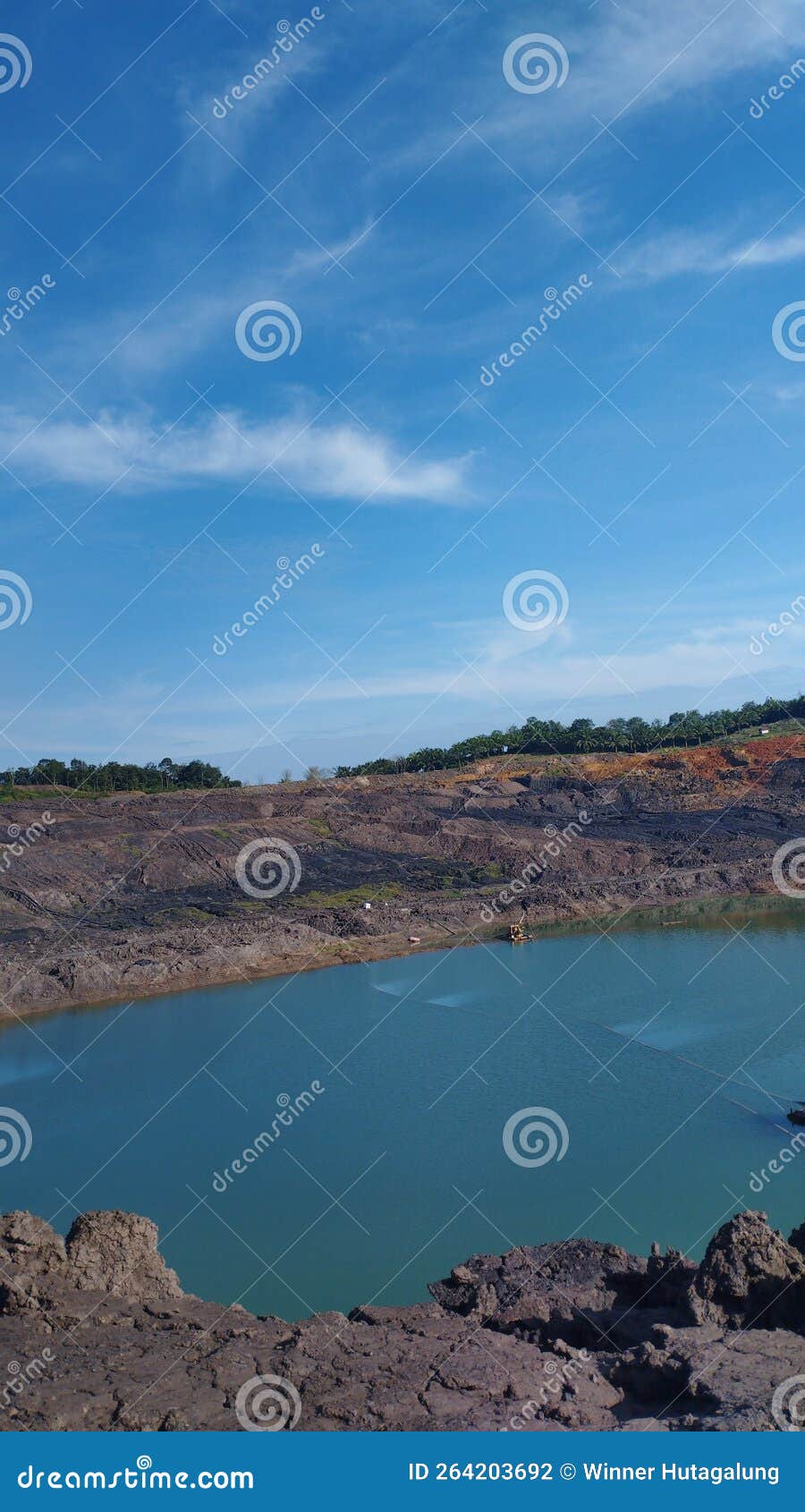 Coal mining pool stock photo. Image of cliff, shore - 264203692