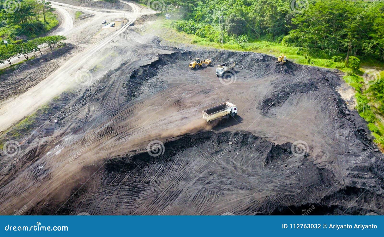 Coal Mining Aerial Borneo Indonesia Stock Photo - Image of excavator ...