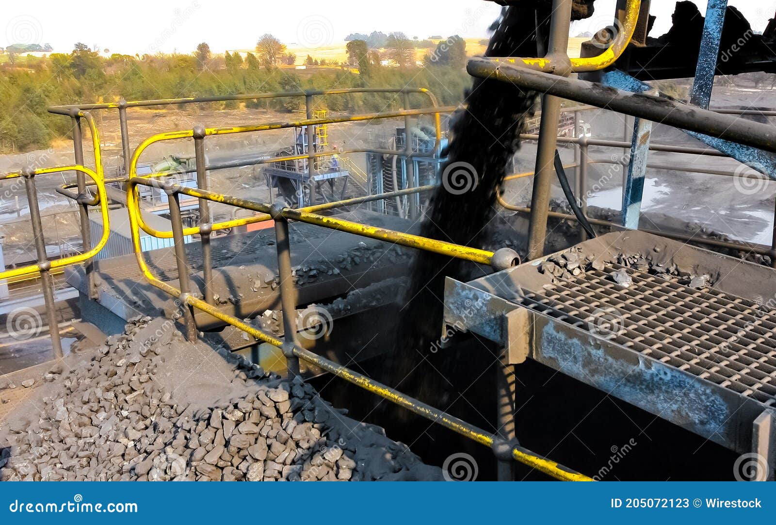 Coal Mining and Processing Equipment at Daytime Stock Image - Image of ...