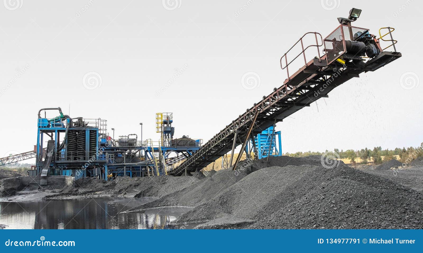 Coal Mining and Processing Equipment Stock Image - Image of fossil ...