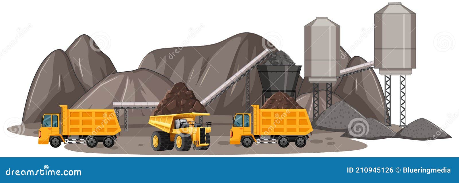Coal Mining Isometric Flowchart Vector Illustration | CartoonDealer.com ...