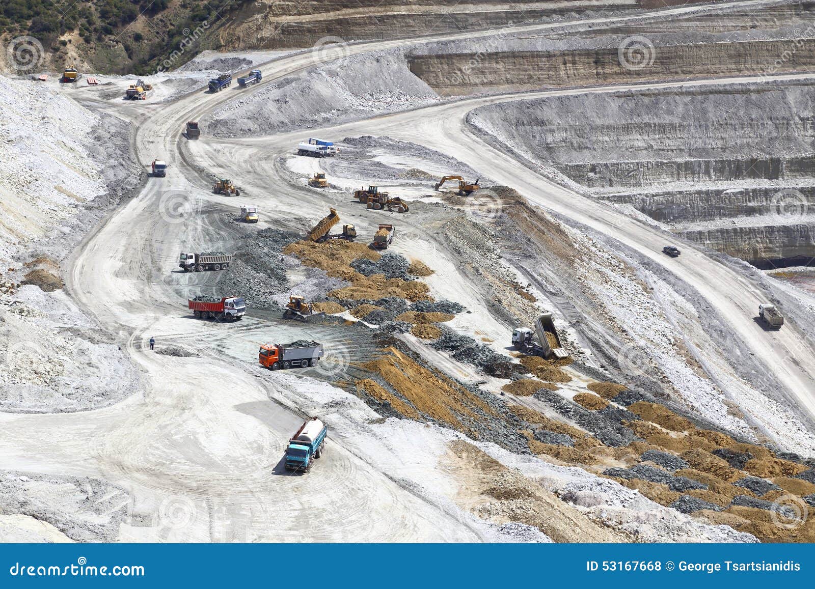 Coal Mining Site the Mountains Stock Photo - Image of mining, fossil ...