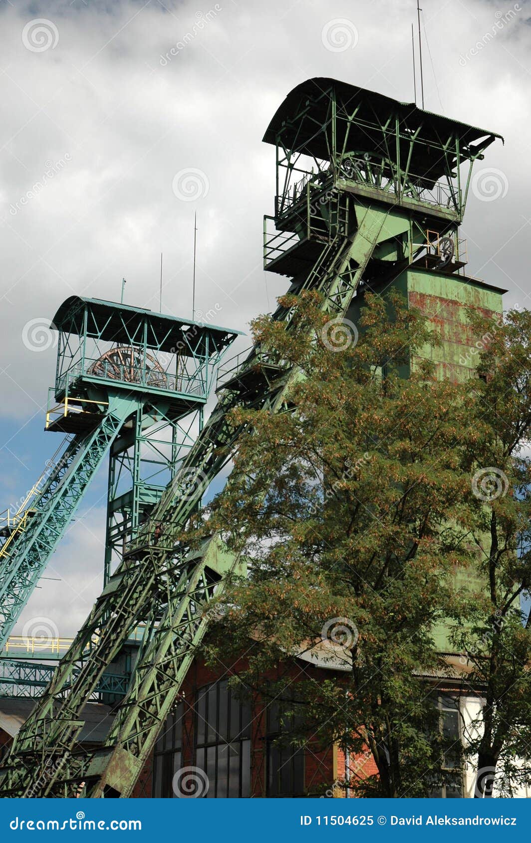 Coal mining towers stock image. Image of eastern, elevator - 11504625