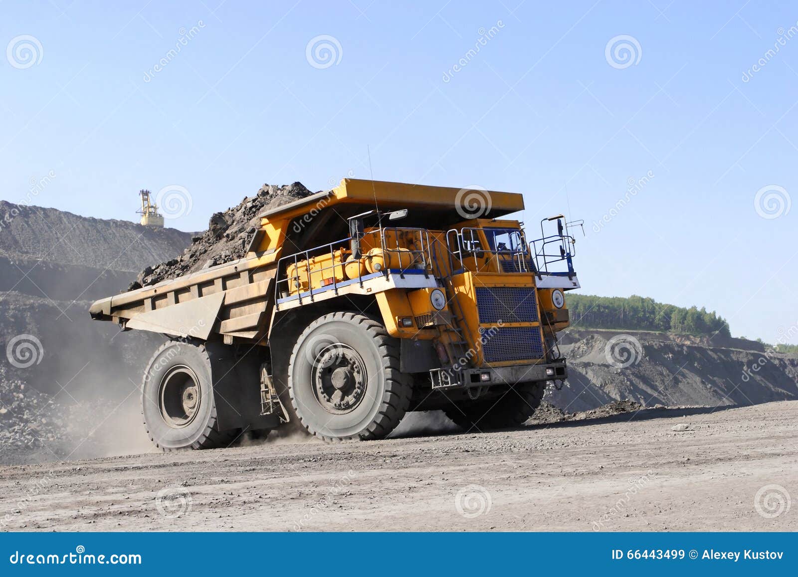 Coal Mining. the Truck Transporting Coal. Stock Image - Image of stone ...