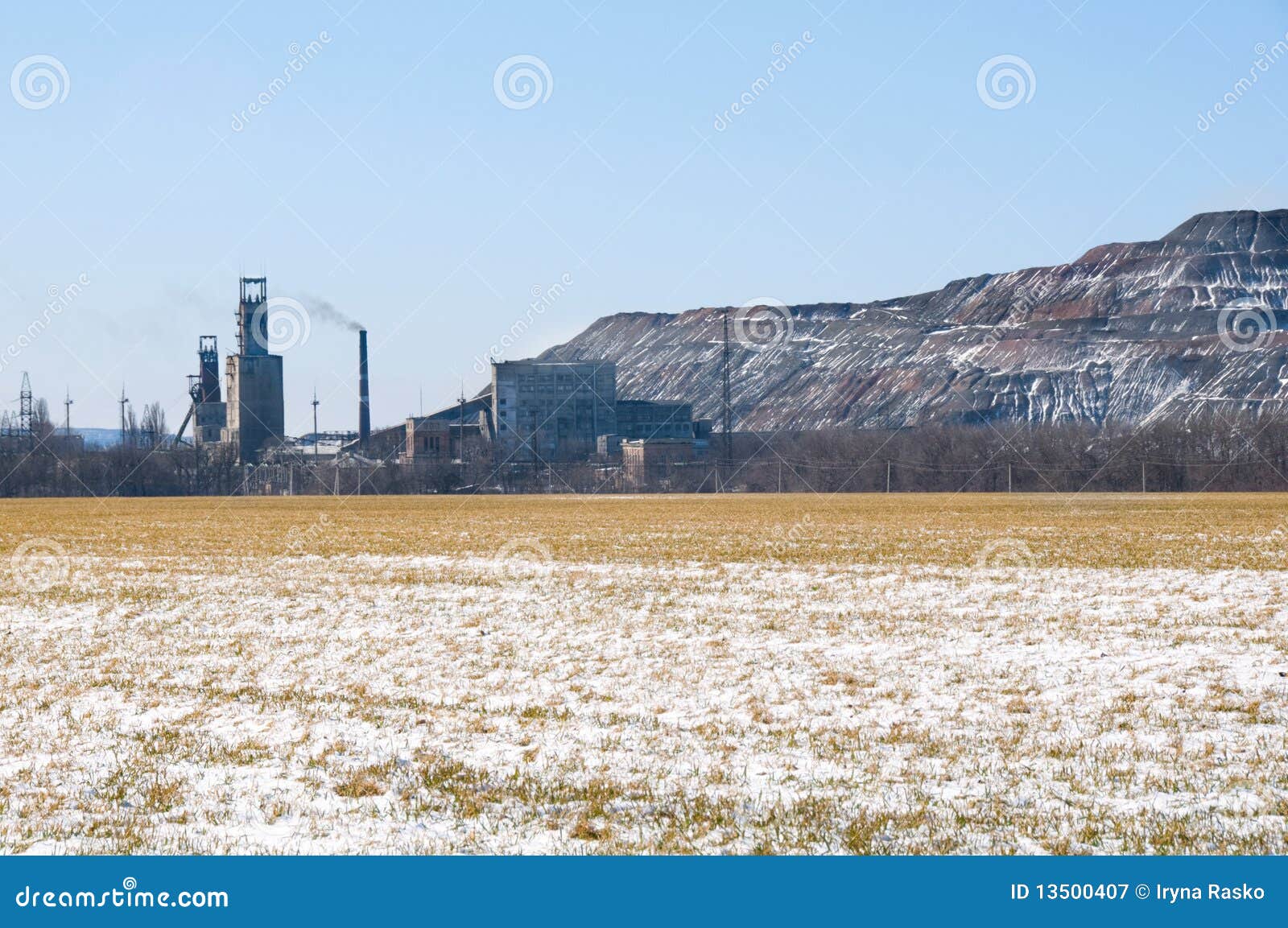 Coal mining in Ukraine stock image. Image of construction - 13500407