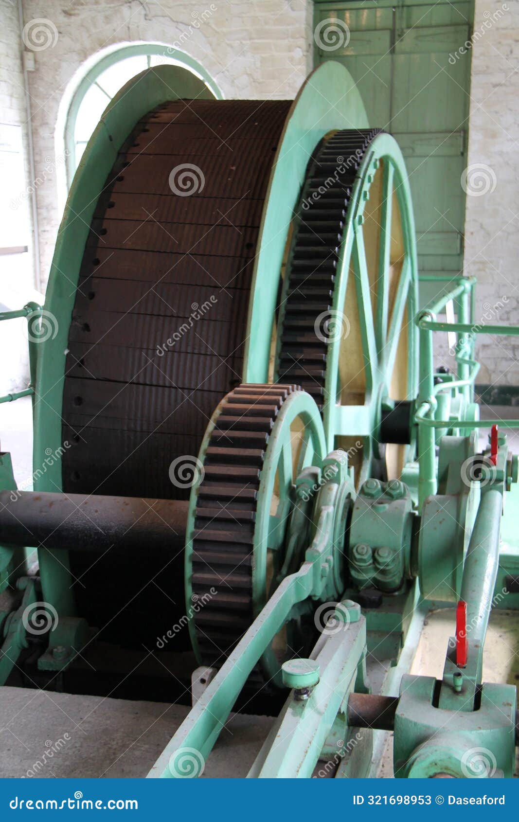 Coal Mining Winding Engine. Stock Image - Image of wheel, building ...