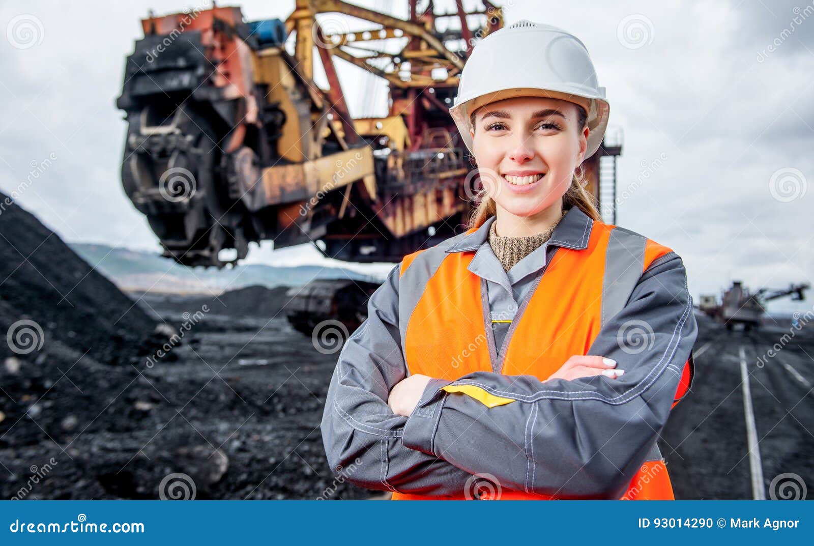 Coal mining worker stock photo. Image of engineer, machinery - 93014290