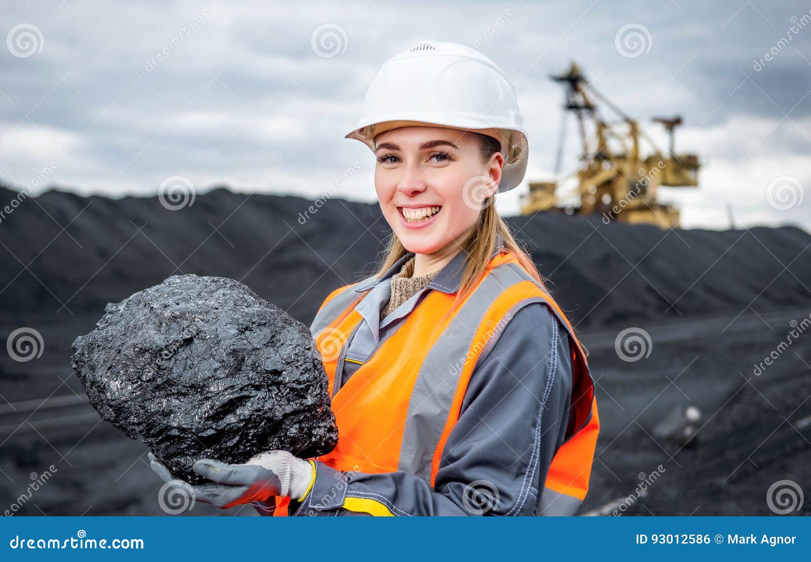 Coal mining worker stock photo. Image of digging, hand - 93012586