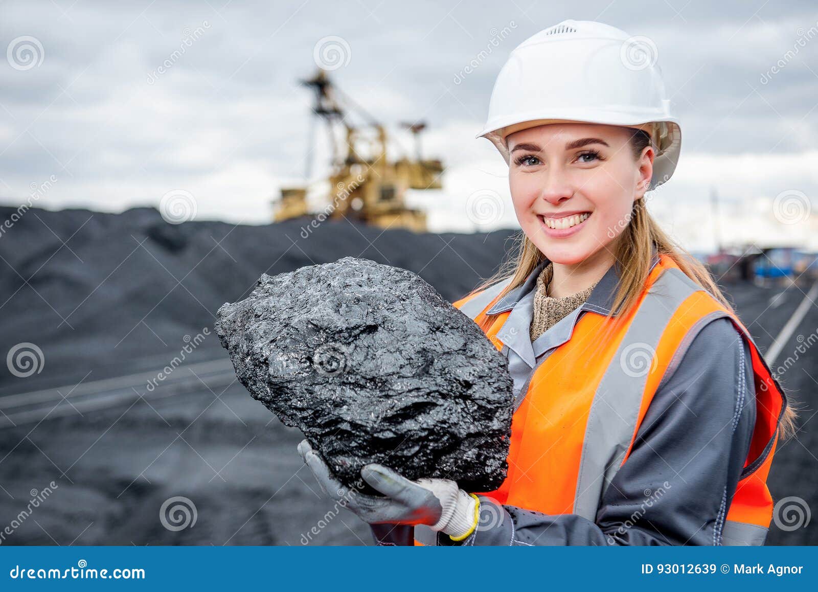Coal mining worker stock image. Image of hardhat, geology - 93012639