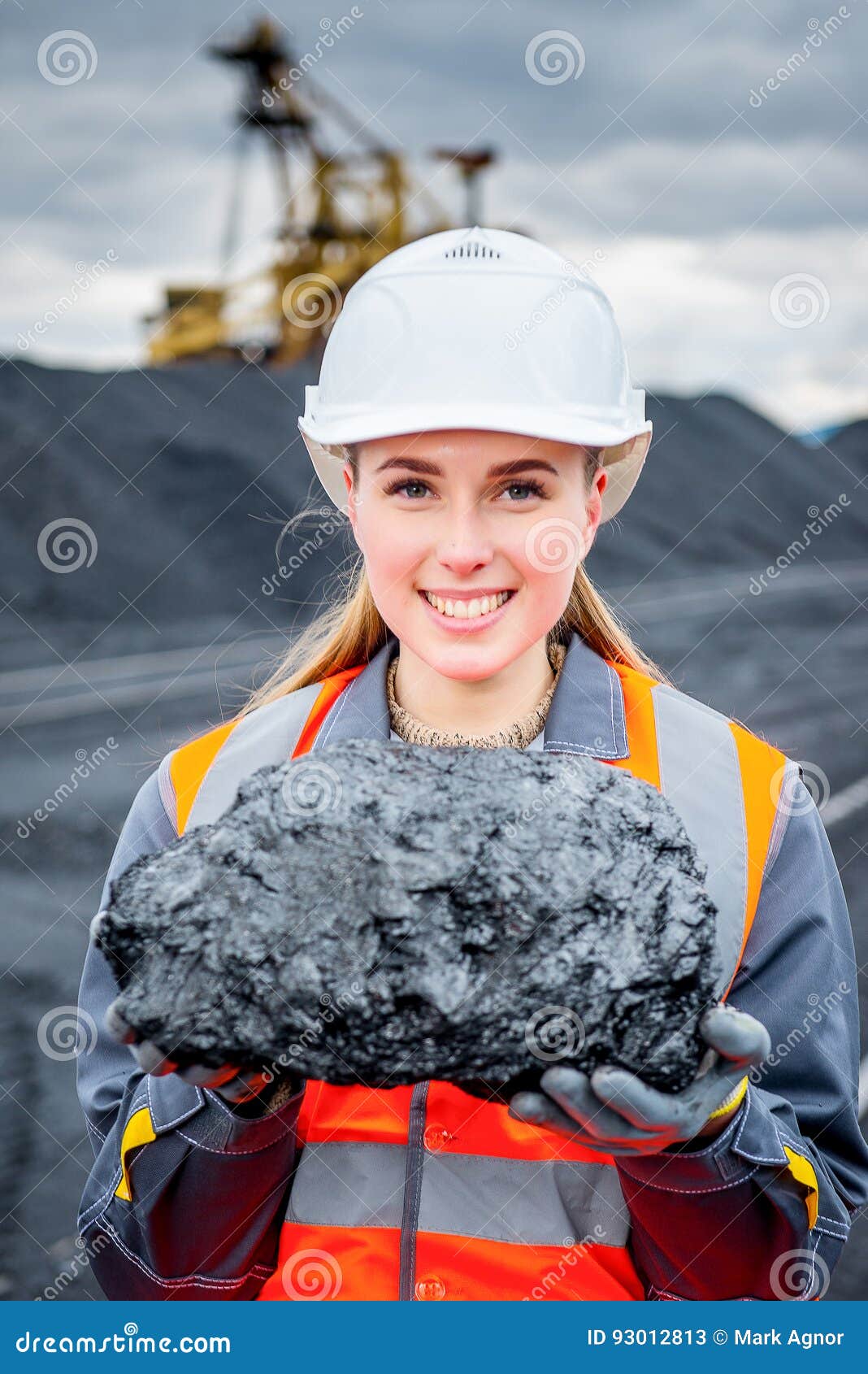 Coal mining worker stock image. Image of engineer, holding - 93012813