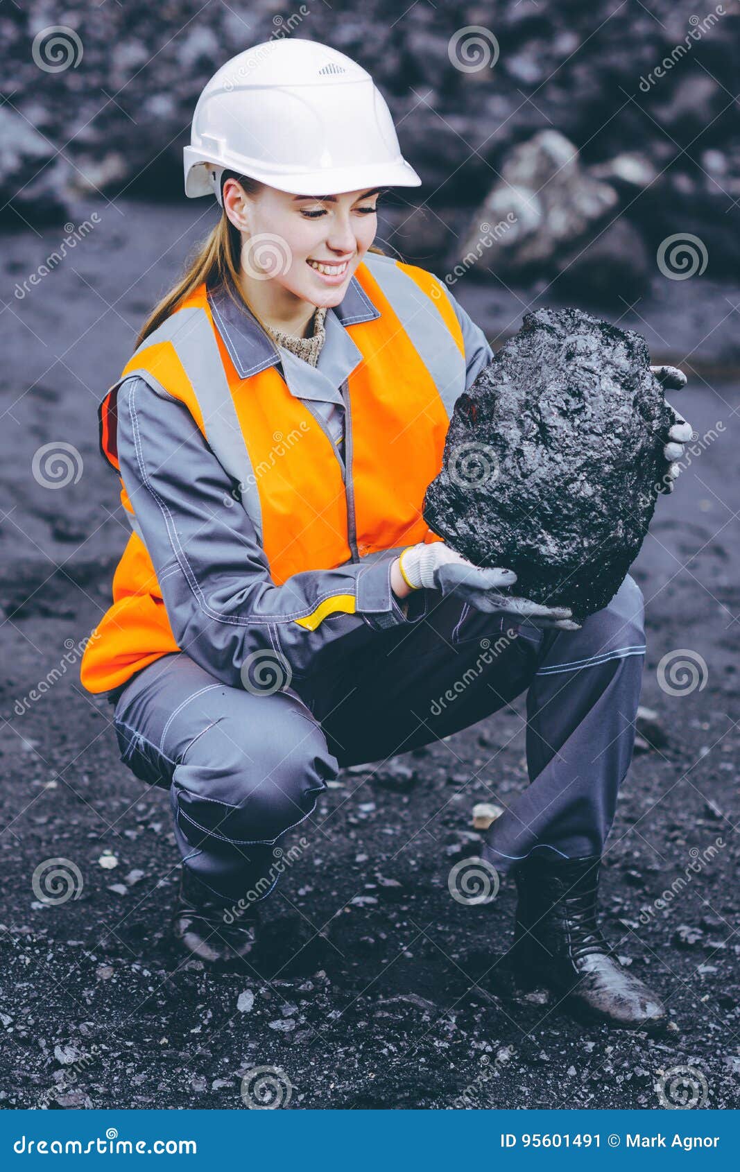 Coal mining worker stock image. Image of miner, glove - 95601491