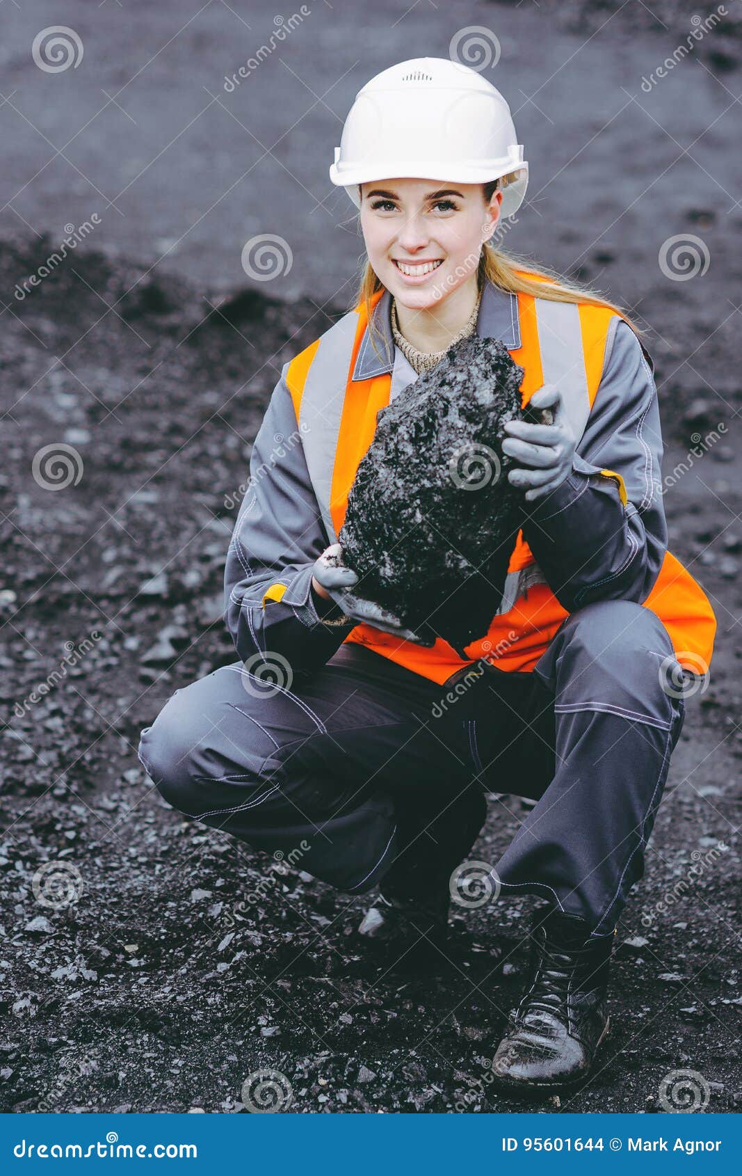 Coal mining worker stock photo. Image of geology, glove - 95601644